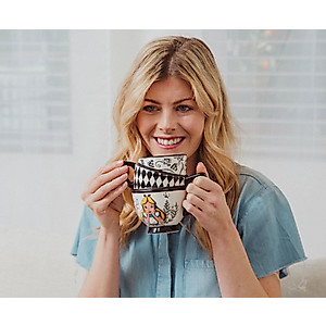 Disney Alice in Wonderland Monochrome Stacked Teacups Sculpted Ceramic Mug