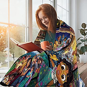 Blanket Soft Flannel Throw Blankets Lightweight Comfort Beach Blanket for Couch Sofa Bed Style2 50"x40"