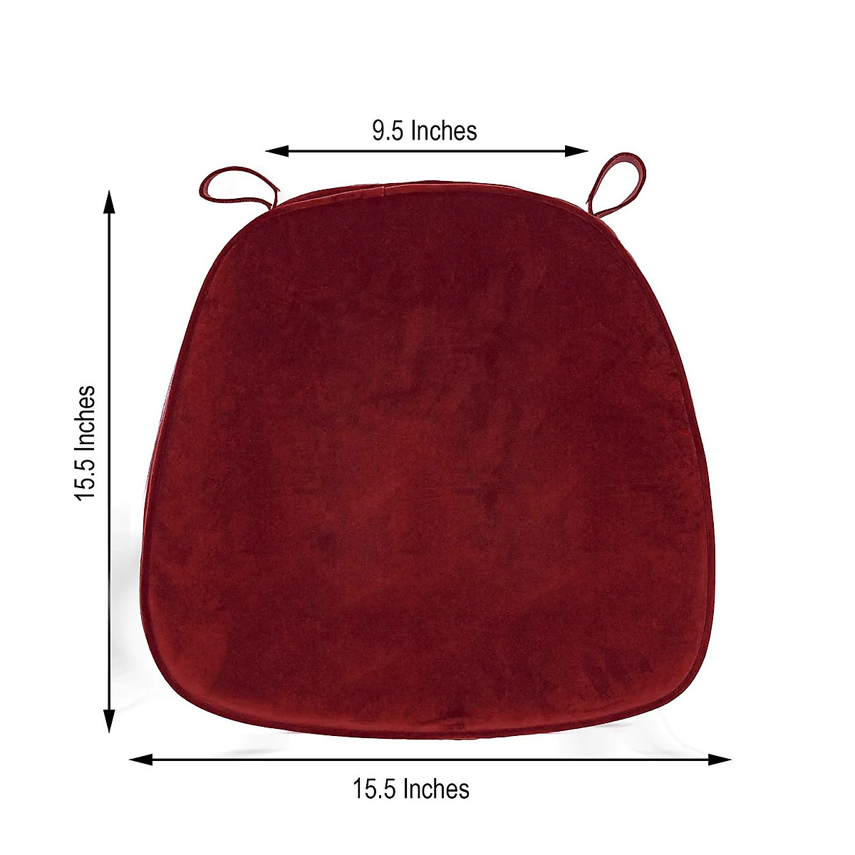 BalsaCircle 2 in Thick Wine Velvet Chiavari Chair Cushion with Removable Cover Wedding Party Reception Dinner Catering Decorations