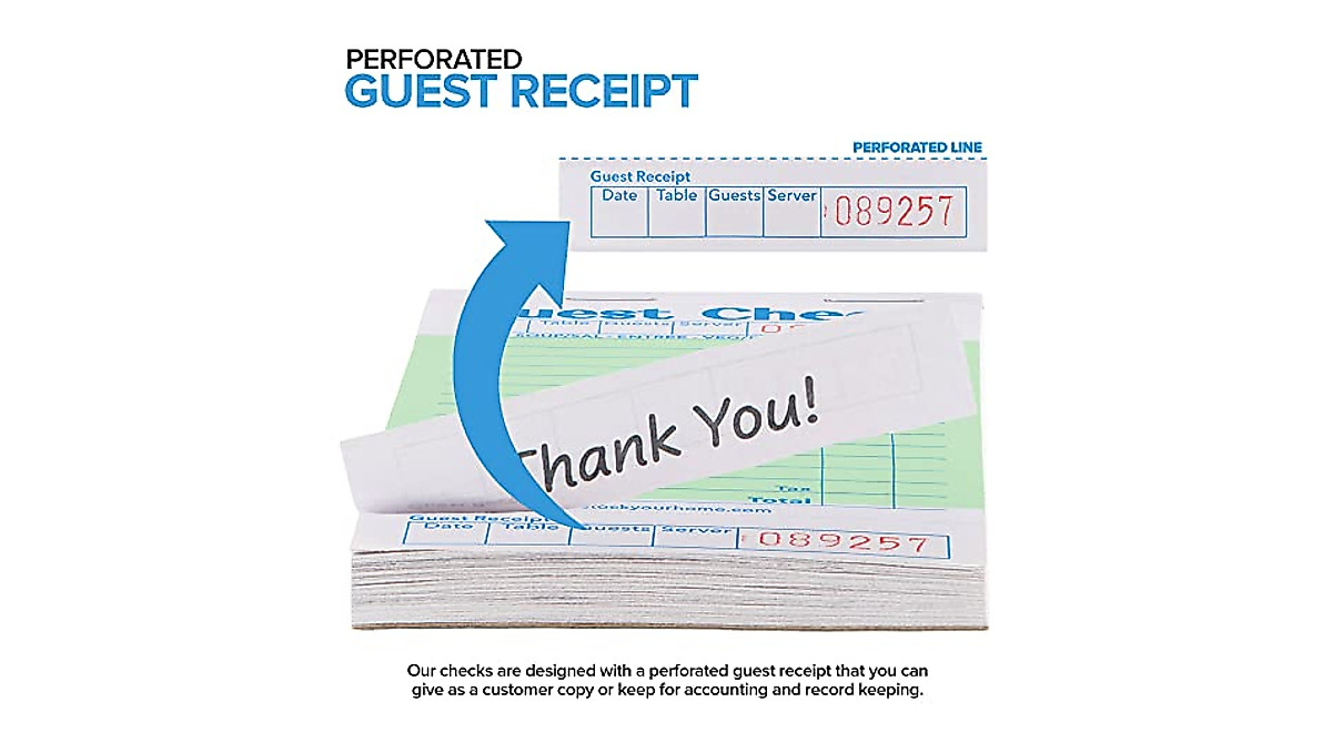 Stock Your Home Green Guest Check Books - Organize Orders
