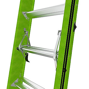 Little Giant Safety Hyperlite 20 Ft. - Iaa Fiberglass Extension Ladder W/ Ch, V-Rung And Claw