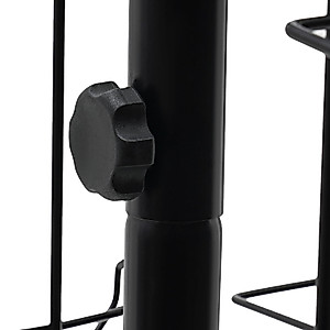 Rosyouth 16 Pocket Rotating Countertop Greeting Card Rack, 4 Tiered Rotating Greeting Card Rack, Metal Display Stand Spinning, Floor Stand Pocket Rotating Holder for Thrift Retail Grocery