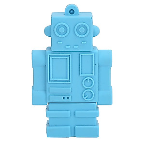 Cute USB Flash Drive, Novelty Cartoon Blue Robot Appearance Thumb Drive, Pendrive Memory Thumb Stick for Date Storage, Gifts for School Students Kids Children Teacher Collegue Employees (128GB)