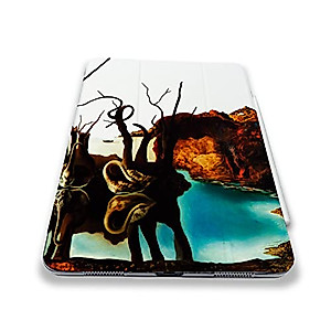 Cute Swans Reflecting Elephants Art Case Compatible with All Generations iPad Air Pro Mini 5 6 11 inch 12.9 10.9 10.2 9.7 7.9 Plastic Fabric Cover Slim Smart Stand SN1074 (8.3" Mini 6th gen)