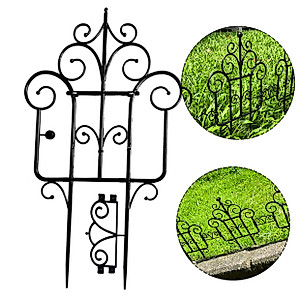 SECFOU Garden Dog Fences for Yard Potted Plant trelli Fixer Upper Patio Fencing Border Snow Fence Flower Climbing trelli Plant Pot trelli Outdoor Lawn Border pet Fence Edging Plastic Edge