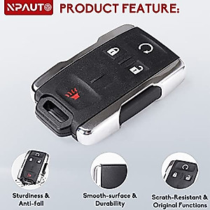 NPAUTO Key Fob Replacement for Chevy Silverado GMC Sierra 1500 2500 HD 3500 HD 2014 2015 2016 2017 2018 2019 2020 Chevy Colorado GMC Canyon 2015-2021 Keyless Entry Remote Control Start Key Fobs