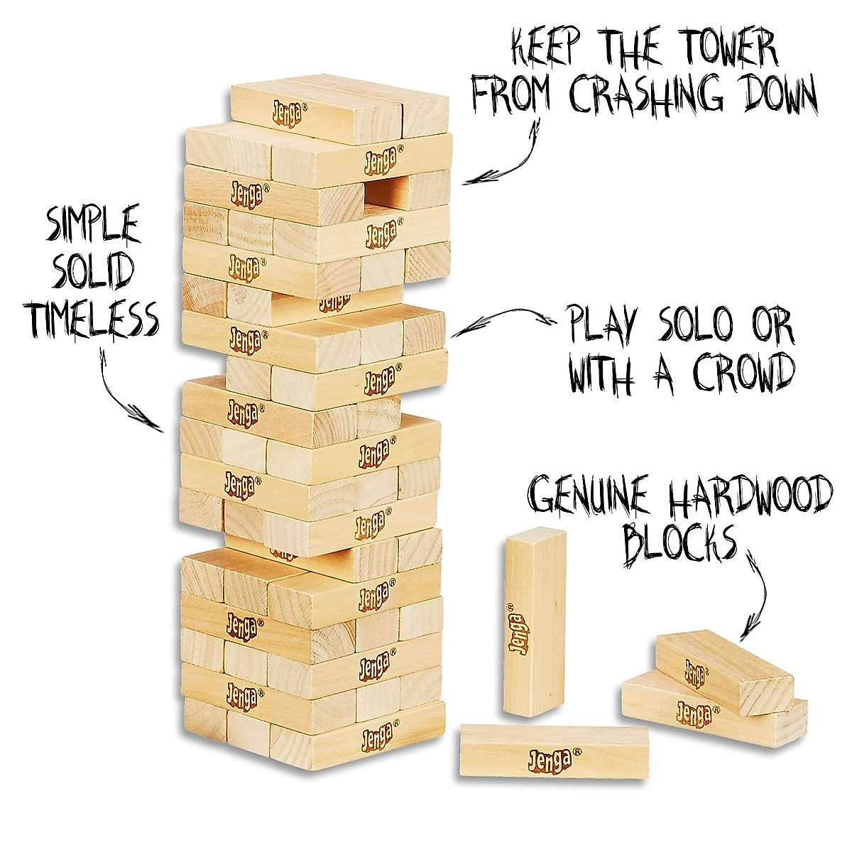 Hasbro Gaming Jenga Classic and Connect 4 Game Bundle