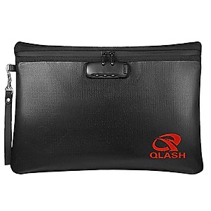 Fireproof Document Bag with Lock & Zip, 14X10" Large Fireproof Bag, Water Resistant and Fire Safe Storage for Important A4 Paper, Legal File, Cash, Battery and More