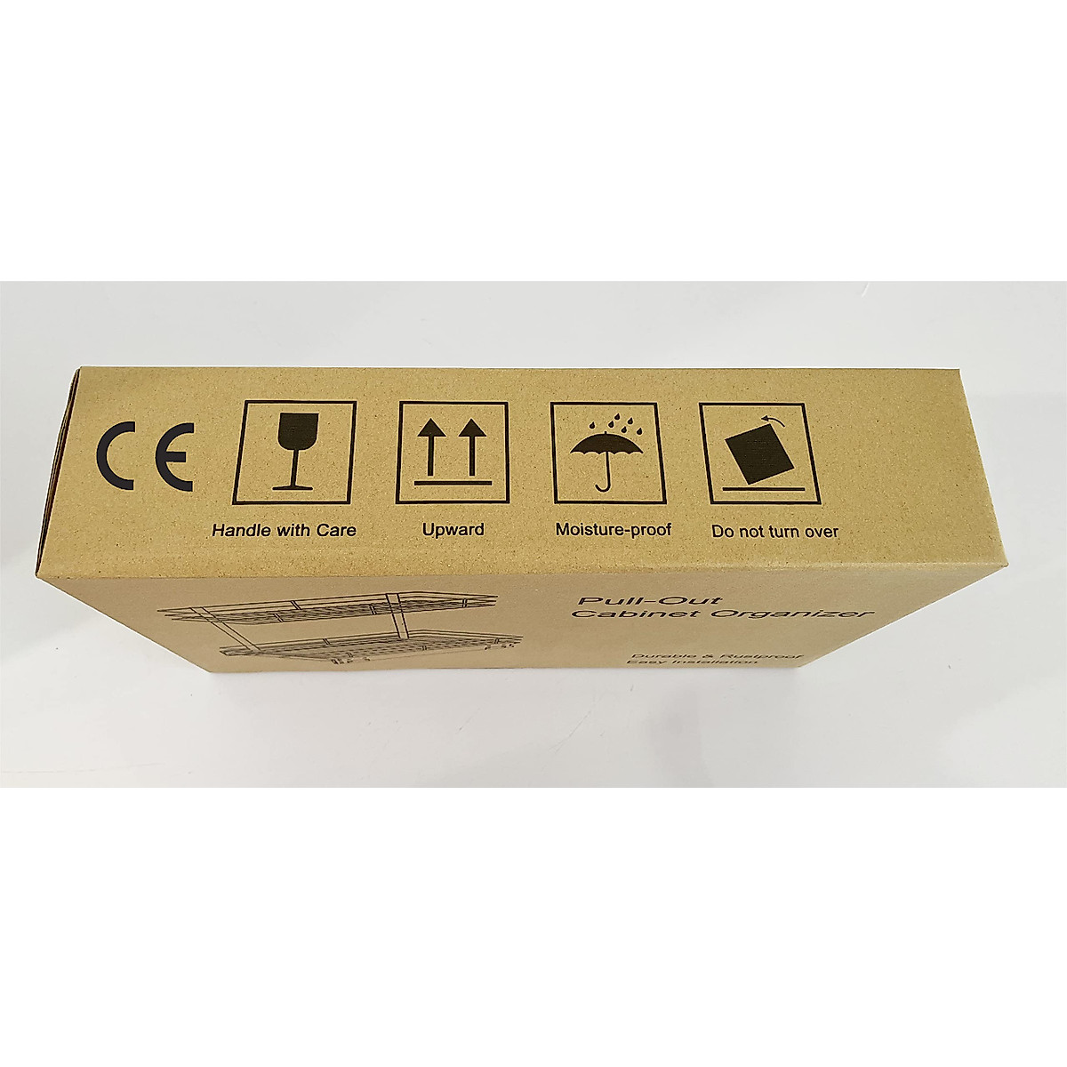 FANHAO Pull Out Cabinet Organizer, 2 Tier Wire Basket Under Sink Slide Out Storage Shelf with Sliding Drawer Storage - 10.43W x 17.32D x 14.56H, Request at Least 12 inch Cabinet Opening, Chrome