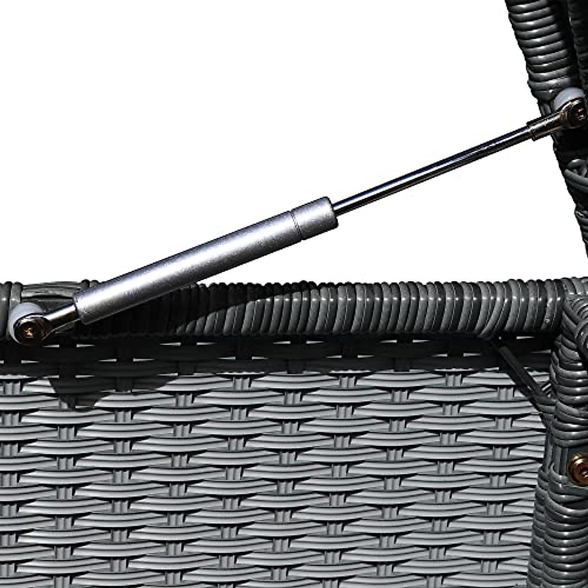 DHPM 10-Piece Half-Moon Sectional Patio Furniture Set Curved Outdoor Sofa with Tempered Glass Round Coffee Table, Light Gray