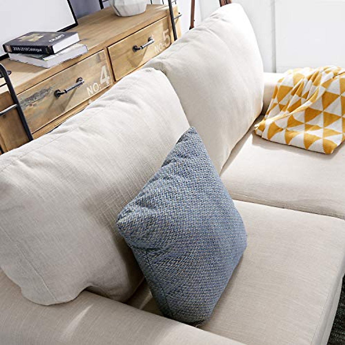 LOKATSE HOME Upholstered Loveseat Sofa Comfortable Modern Couch Indoor Furniture for Living Room, Bedroom, Office, Beige