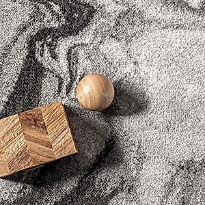 nuLOOM Remona Modern Abstract Area Rug, 4' x 6', Grey