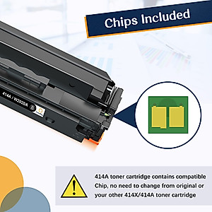 414A Toner Cartridges 4 Pack Compatible Replacement for HP 414A 414X Work with Color Pro MFP M479fdw M454dw Enterprise M455dn MFP M480f Printers (Black Cyan Yellow Magenta)
