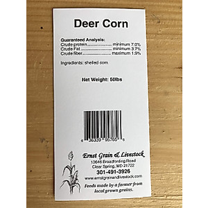 Homestead Harvest Ernst Grain Whole Corn – Perfect Feed for Deer, Squirrels, Chickens, Ducks, Rabbits, Geese, and More! (50 lb)