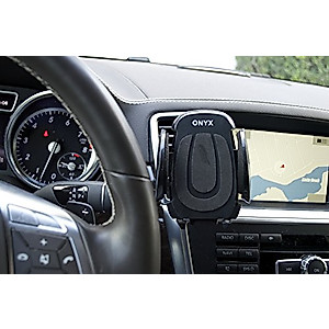 Onyx Air Vent Universal Smartphone Car Mount Holder - Cradle for Iphone 6 Plus /5S, Samsung Galaxy S5 S4 S3 Note 3 and other Smartphones unto 4.0" wide - Black