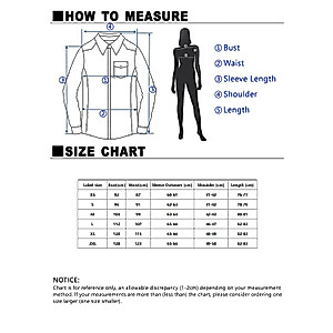 Match Womens Button Down Flannel Plaid Shirts roll up Long Sleeve Shackets Business Blouse Top (Large, Checks#5)