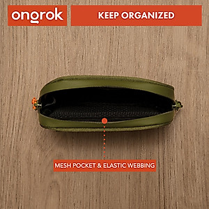 ONGROK Wallet with Carbon Filtration, Small (4x6"), Locking Bag with Water Proof Zipper (Green)