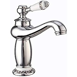 HOONWEAR Kitchen & Bath Fixtures Taps Faucet,Hot and Cold Mixer Faucet Kitchen Faucet Bathroom Single Hole Basin Faucet, B,A (Color : A), CF001