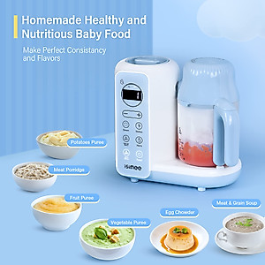 ISIMEE Baby Food Maker, Baby food Processor, Multi-Function Puree Blender Grinder Steamer，baby Food Warmer Mills Machine, Healthy Homemade Baby Food in Minutes with Touch Screen Control
