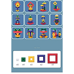Giroayus Pyramids Stacking Blocks, Building Blocks Stacking Educational Toys, Building Blocks, Toddlers Preschool Learning Activities, Montessori Toys for 1 2 3 4 5 Year Old. (60 pcs)