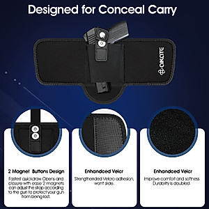 Ankle Holster for Concealed Carry, Leg Holster for Pistols, Ankle Gun Holster Compatible with Glock 26 36 42 43, S&W M&P Shield 9mm, Bodyguard 380, Ruger LCP 380, LC9, Sig Sauer P238 P365 P938