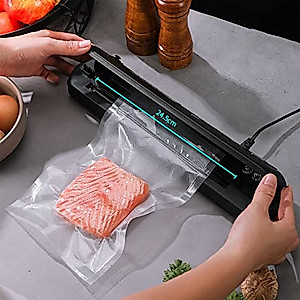 Vacuum Sealer, Food Vacuum Sealer Machine For Food Storage, Automatic Food Vacuum Sealer For Food Preservation Sealing Packing System, With 10Pcs Vacuum Sealer Bags (Black)