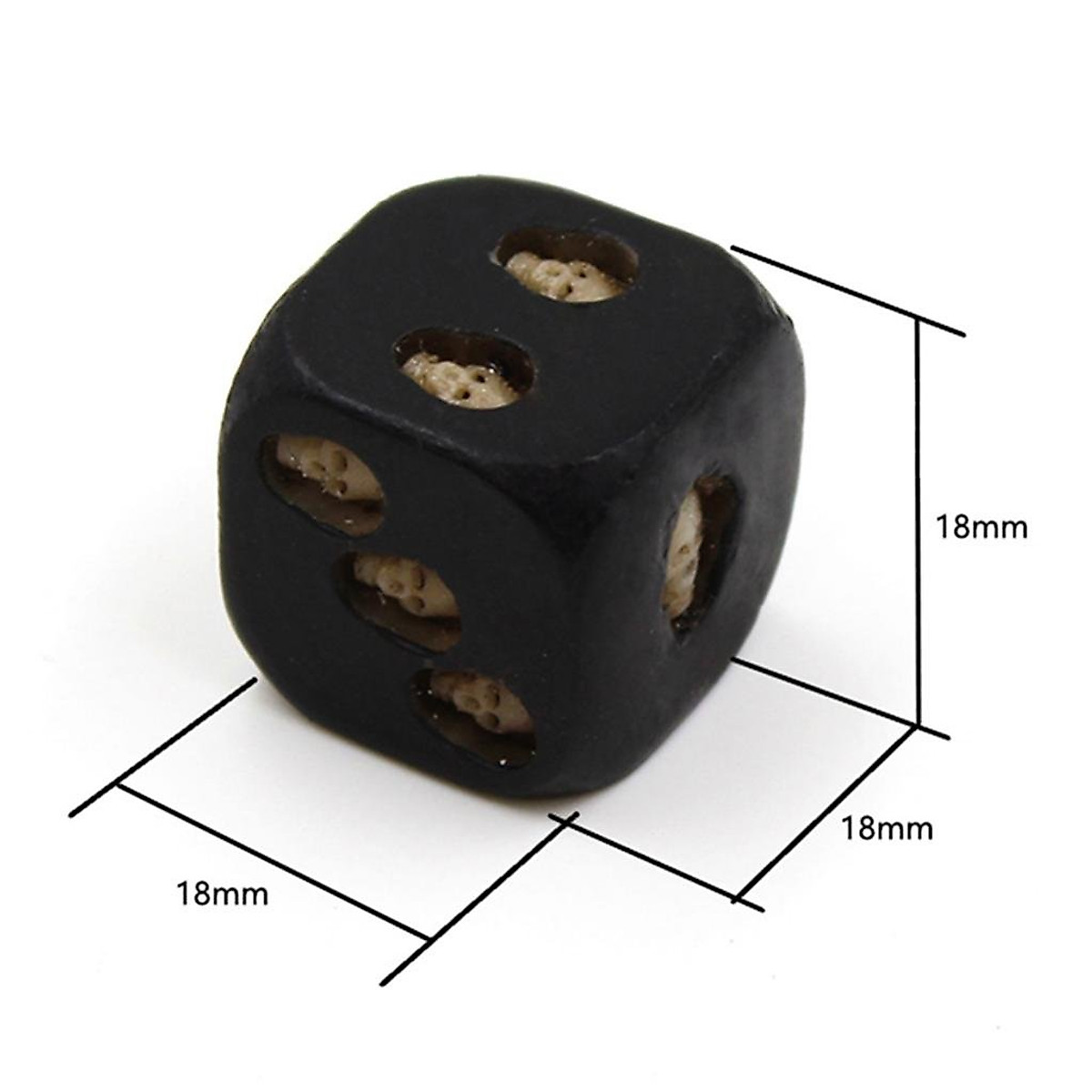 LoveinDIY Pack of 10 Skull Dice Scary Novelty Game 6 Sided D6 Dice Vintage Skeleton