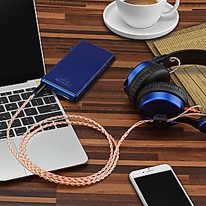 GEEKRIA Apollo Single Crystal Copper Upgrade Audio Cable Compatible with Sennheiser HD25, HD25-1 II, HD25-C, 2.5mm Replacement Headphones Cord for Hi-Resolution Audiophile, HiFi Headset (5ft/1.5m)