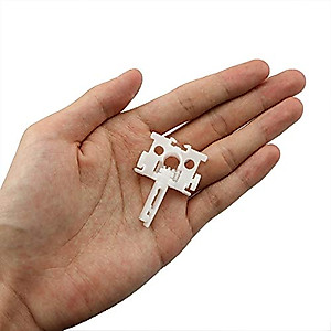 ZRM&E 8pcs Vertical Blinds Components Bar Curtain Accessories H Hook Bracket Plastic Spacer Vertical Louver Accessories for 3-1/2" or 5" Vertical Louver Assembly