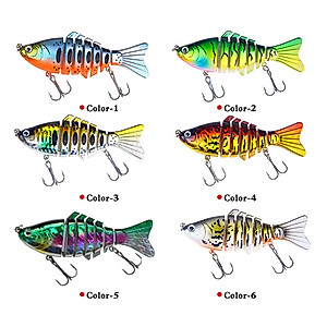 Grebest Fishing Lures,10cm 15.6g Plastic Artificial Lifelike Fake Lure Fishing Tackle Tools Accessory for Fishing Enthusiast Fishing Lovers Bass Trout Fishing 5 One Size