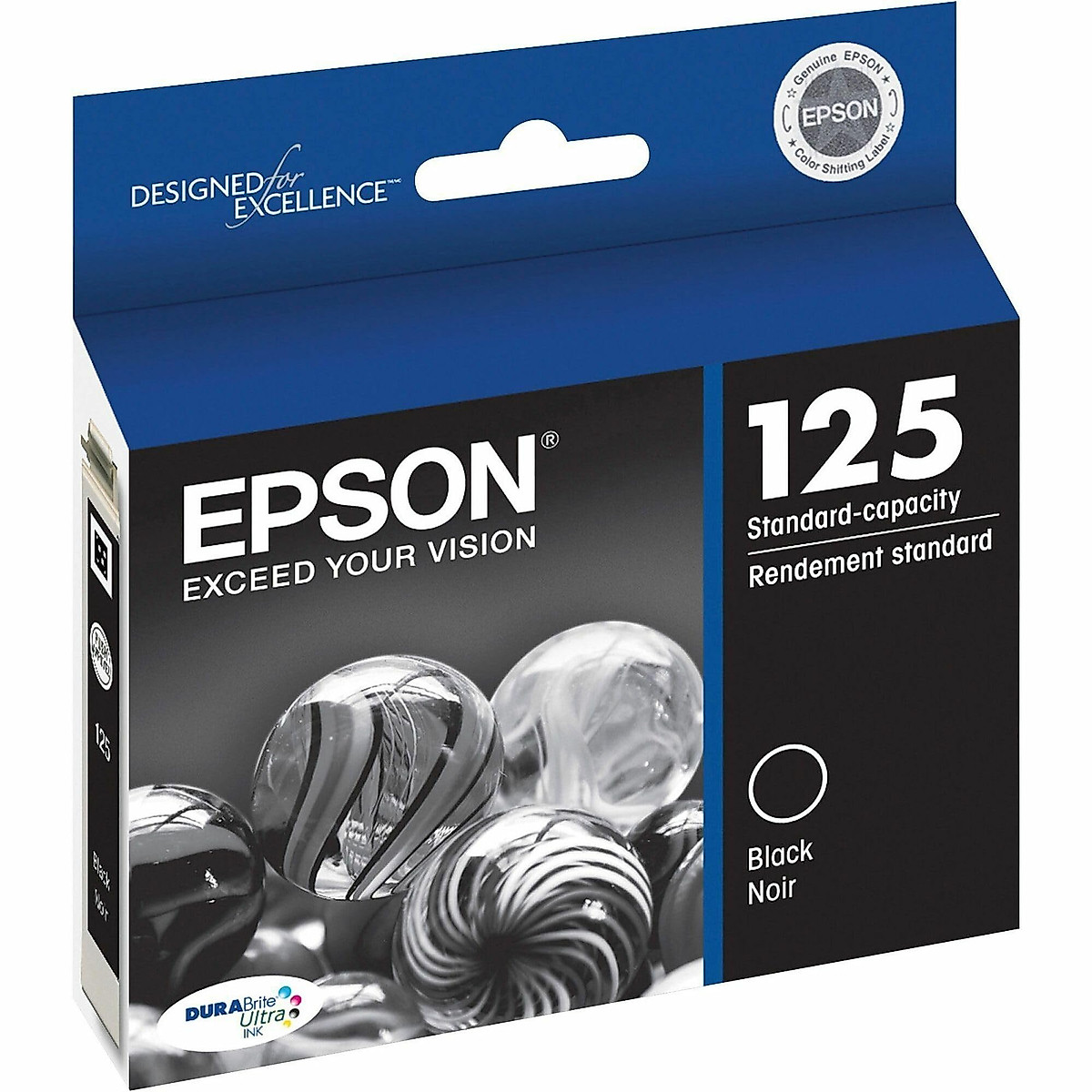 Epson T125 DURABrite Ultra Ink Standard Capacity Black Cartridge (T125120-S) for Select Stylus and Workforce Printers