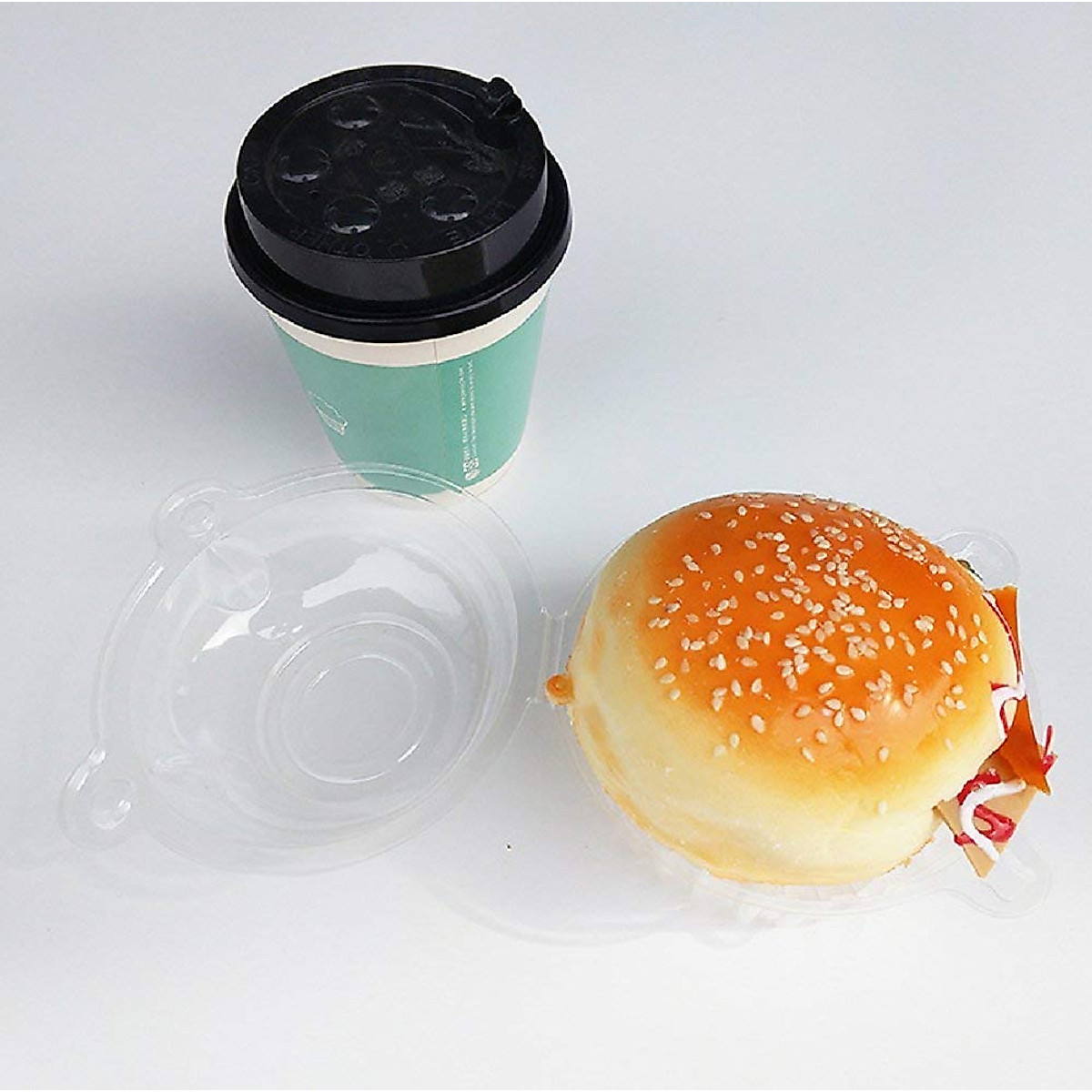 BlueSnail 50 pieces Plastic Single Individual Cupcake Muffin Dome Holders Cases Boxes Cups Pods