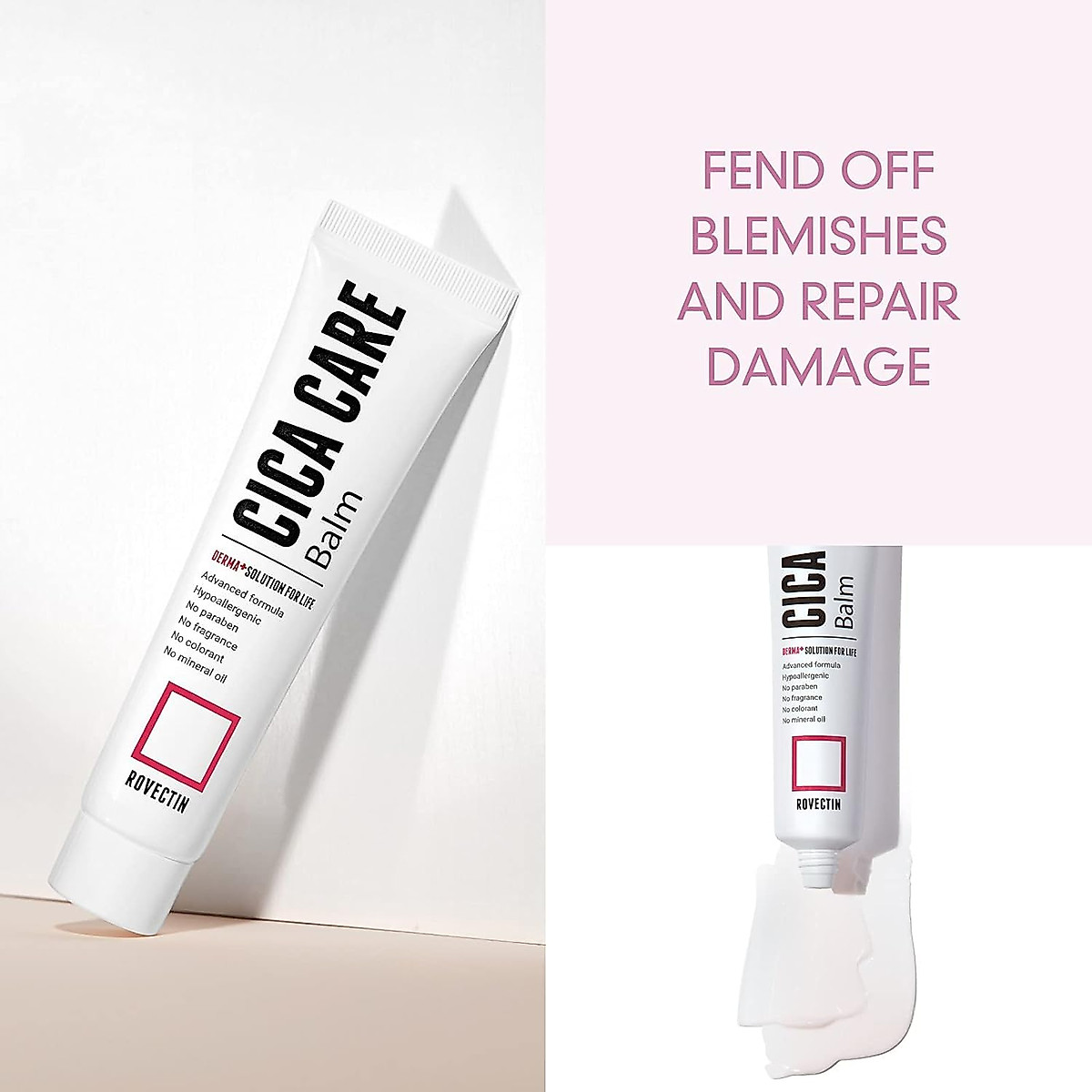 ROVECTIN Cica Care Face Balm - Immediate Redness Relief Face Moisturizer for Acne Prone, Sensitive Skin | Spots, Scar Reducing with Calamine and Madecassoside | Vegan, Korean Skincare(1.4 fl oz)