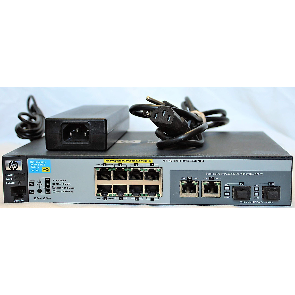 HP 2520-8-PoE Switch 8-Ports 10/100/1000Base-T J9137A#ABA