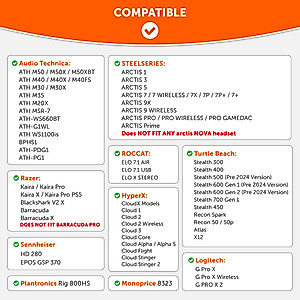 WC PadZ Velour - The Ultimate Upgraded Earpads by Wicked Cushions - Compatible with Audio Technica, HyperX, SteelSeries Arctis & More - Extra Thick - Bigger Opening - Soft Memory Foam | (Speed Racer)