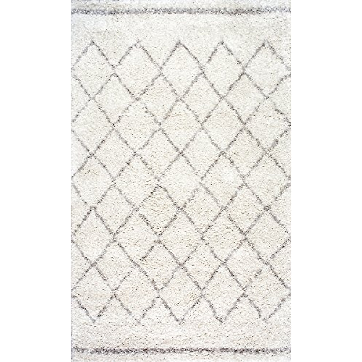 nuLOOM Edwin Soft and Plush Shag Area Rug, 5 x 8 ft, Natural