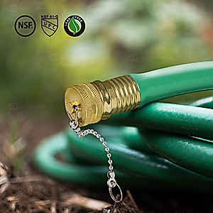 Supply Giant H69-56DX-10 Garden Hose Cap W/Chain & Washer, 3/4" FH, Brass 10 Pack