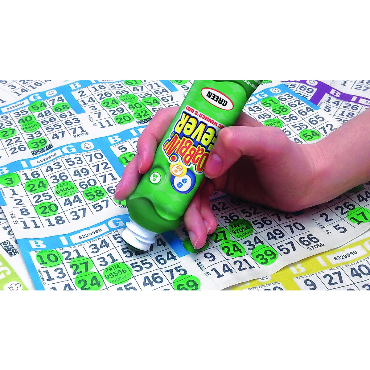 Dabbin' Fever Bingo Daubers Bulk Case - 144 Daubers (12 Dozen) Assorted Colors, 3oz (390468OLD)