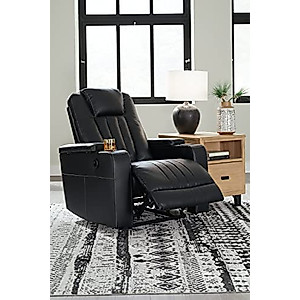 Signature Design by Ashley Center Point Urban Faux Leather Tufted Zero Wall Recliner, Black