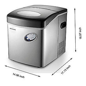 Frigidaire EFIC115 Extra Large Ice Maker, Stainless Steel, 48 lbs per day