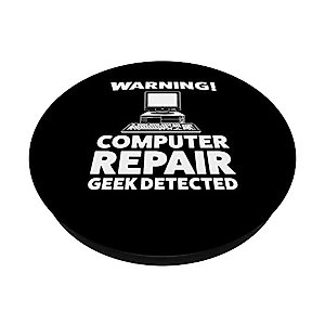 warning? computer repair geek detected Tech Support PopSockets Swappable PopGrip