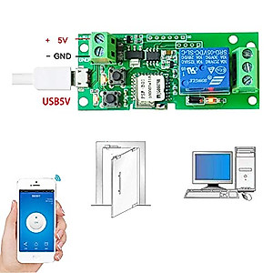 Onyehn SONOFF USB 5V DIY 1 Channel Jog Inching Self-Locking WiFi Wireless Smart Home Switch APP Remote Control Module for iOS/Android