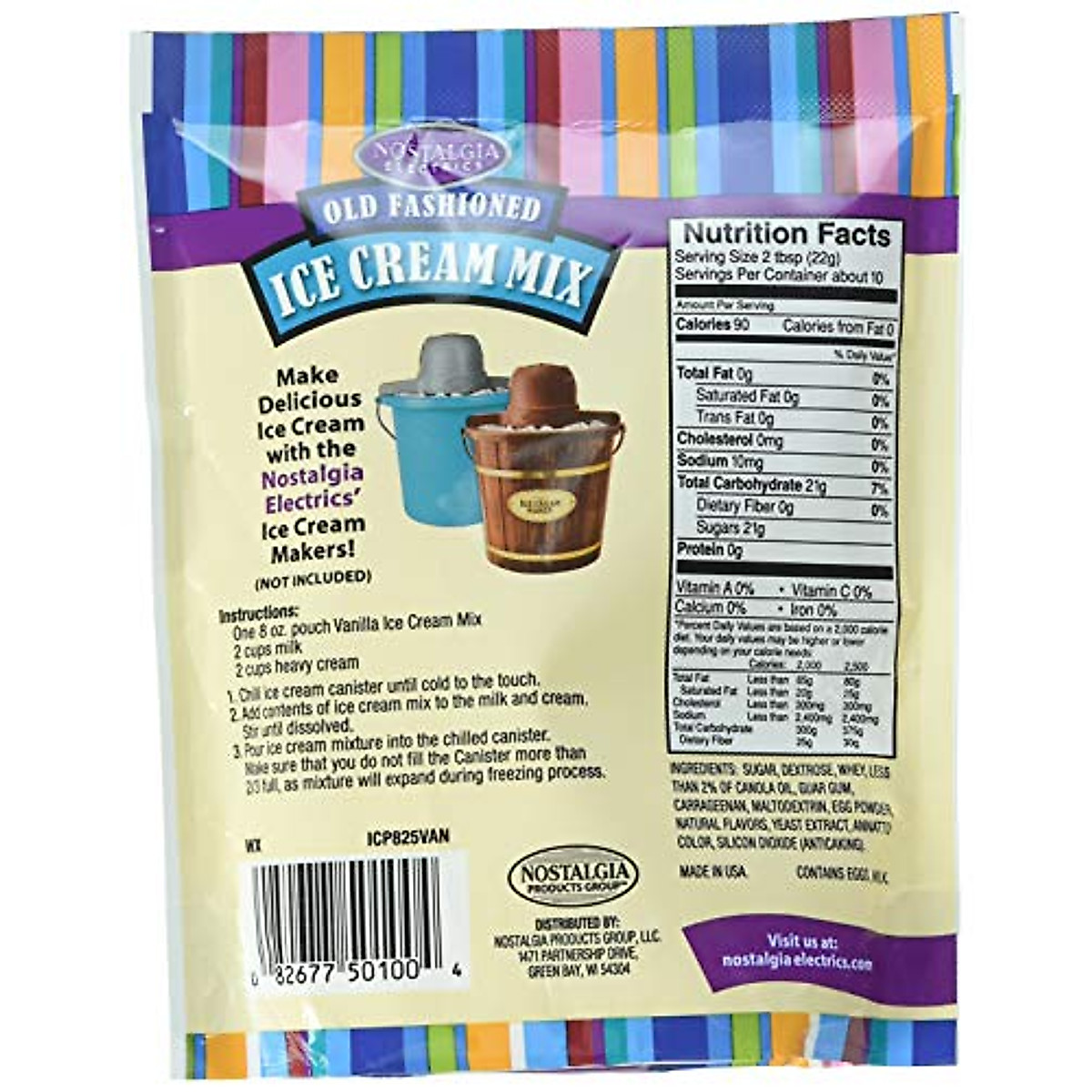 Englewood Marketing Group ICP825VAN Vanilla Ice Cream Packet, 8 oz