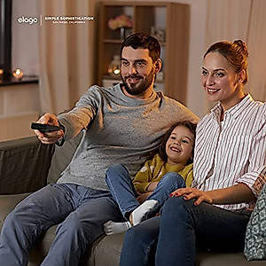 elago R1 Case Compatible with 2022 Apple TV 4K Siri Remote 3rd Gen, Compatible with 2021 Apple TV Siri Remote 2nd Gen- Magnet Technology, Lanyard Included, Full Access to All Functions [Black]