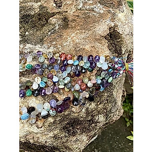 Natural Natural Multi Gemstone YGN-Drops- Faceted Beads 8×10mm 8 inch Long String Jewelry Making Gemstone Beads for Necklace Bracelet