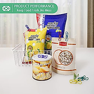 Chip Clips, 30 Pack Clothes Pins, Bag Clips, Food Clips, Paper Clips, Bag Clips for Food, Kitchen Clips, 2 Inch Clothespins for Photo and Crafts, Metal Clips for Indoor and Outdoor Uses
