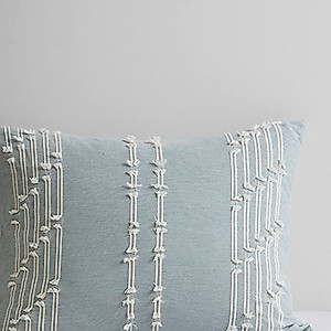 INK+IVY 100% Cotton Comforter Set Trendy Stripe Textured Design, Modern Down Alternative, All Season Cozy Bedding with Matching Shams, Full/Queen, Aqua Reversable Stripes