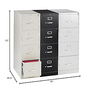 HON 314PL 310 Series Four-Drawer, Full-Suspension File, Letter, 26-1/2d, Putty