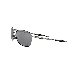 Oakley Men's OO4060 Crosshair Pilot Sunglasses, Lead/Prizm Black Polarized, 61 mm