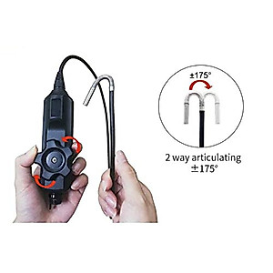 Vividia VA-150 Gray Two-Way Articulating Borescope Videoscope Inspection Camera with 6mm Diameter Probe and 2.7" Monitor and 640x480 Image Resolution